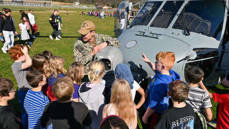 Helicopters touch down at BEA for annual Veterans Day assembly | News ...